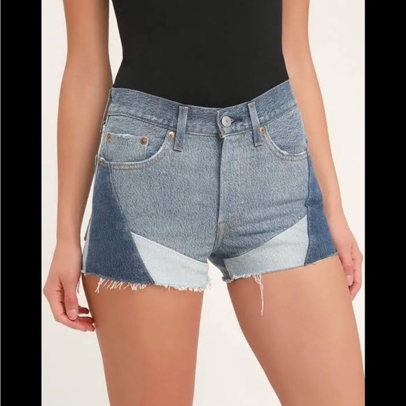 Levi's | Shorts | Levis 5 Multicolor Blue Cutoff Shorts Plus Size 33 ...